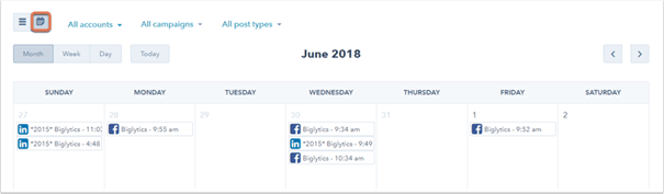 Ontdek de handige social media content planner & kalender van HubSpot